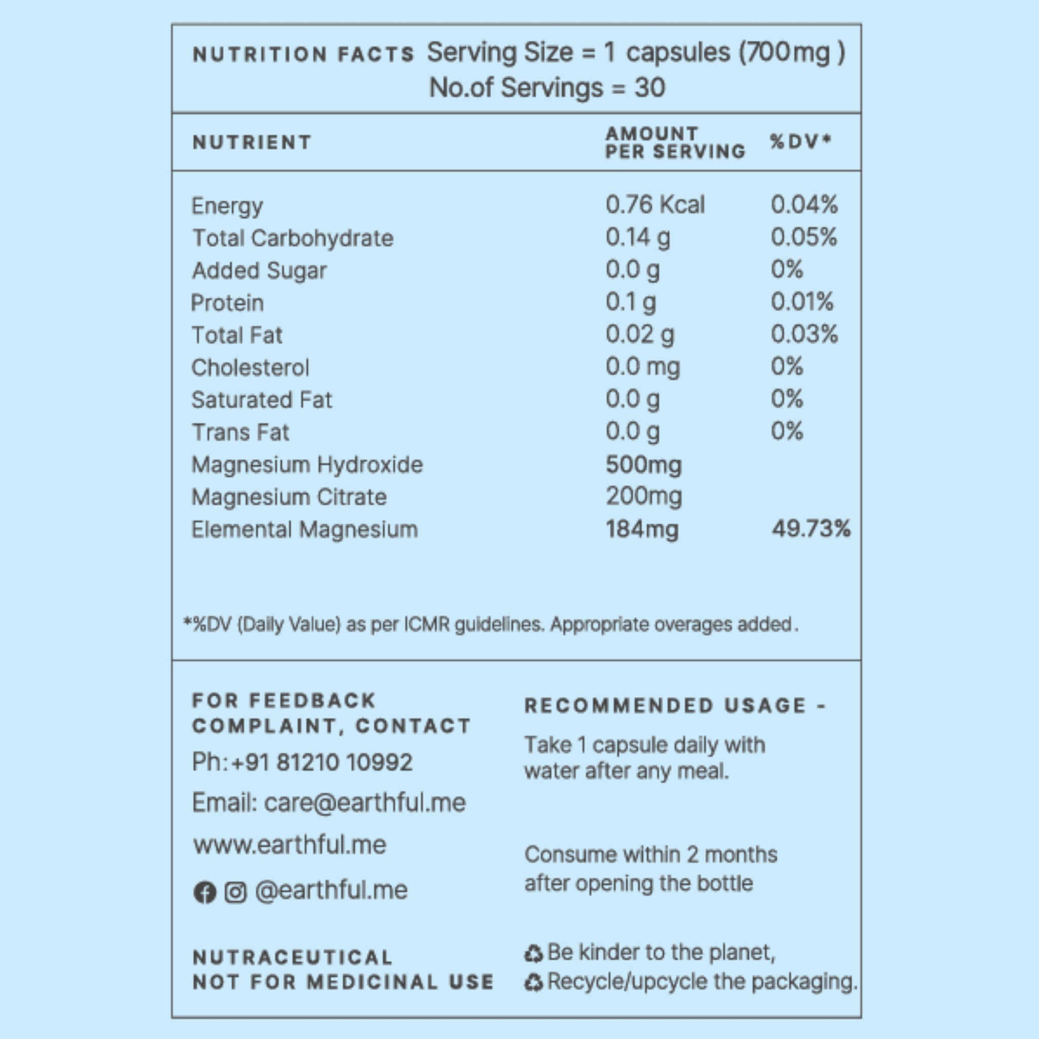 Marine Magnesium | For Restful Sleep | Muscle Recovery – Earthful